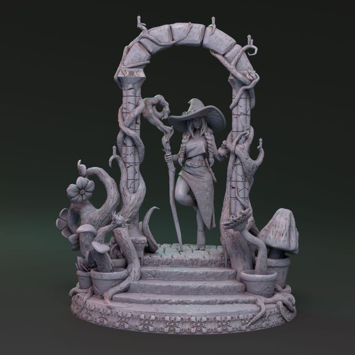 3D Printable Mysterious witchcraft of Lionila Alana Rotensfeld + NSFW + diorama by 42studio